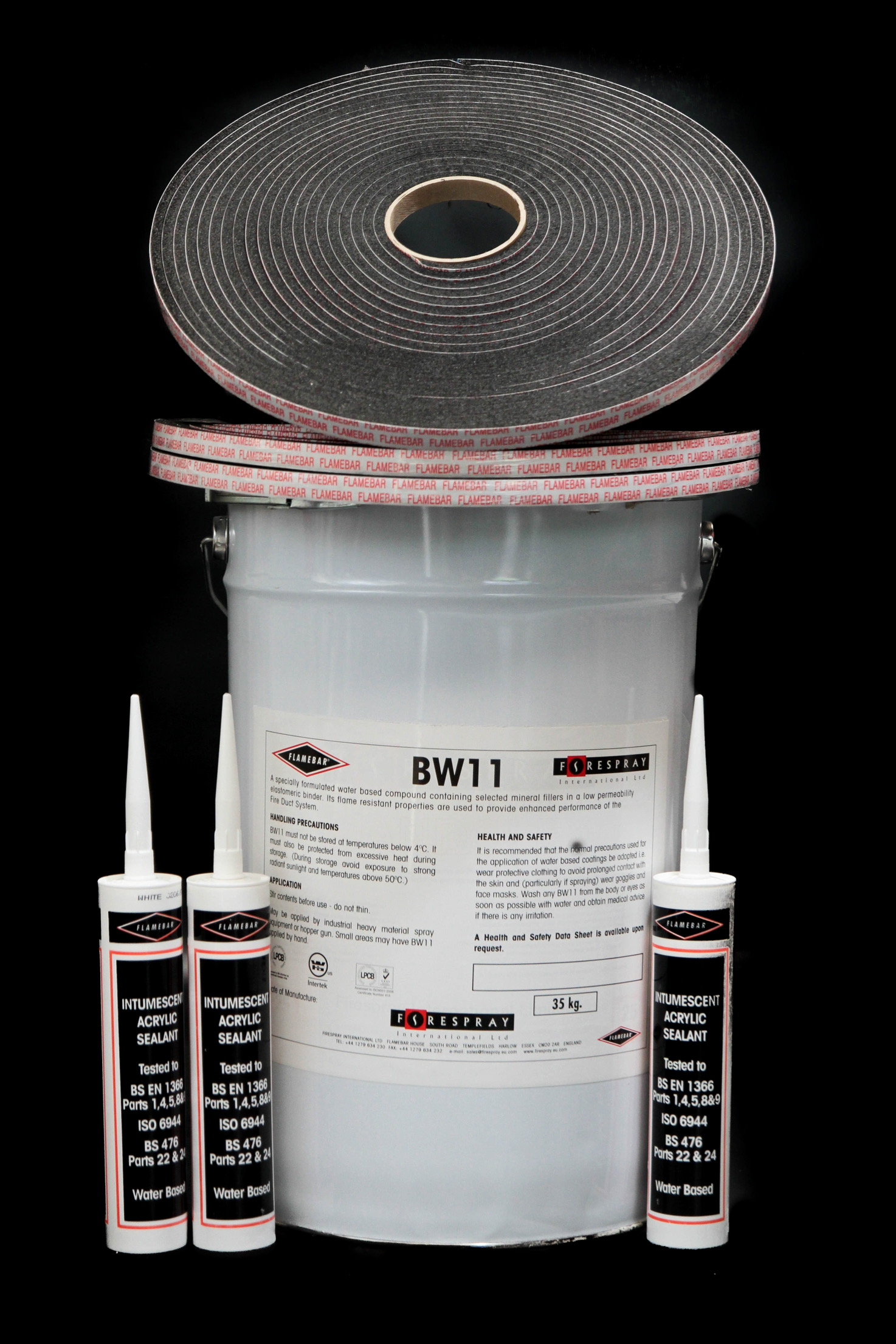 Chống cháy cho ống gió Tole mạ kẽm bằng Sơn Flamebar BW11